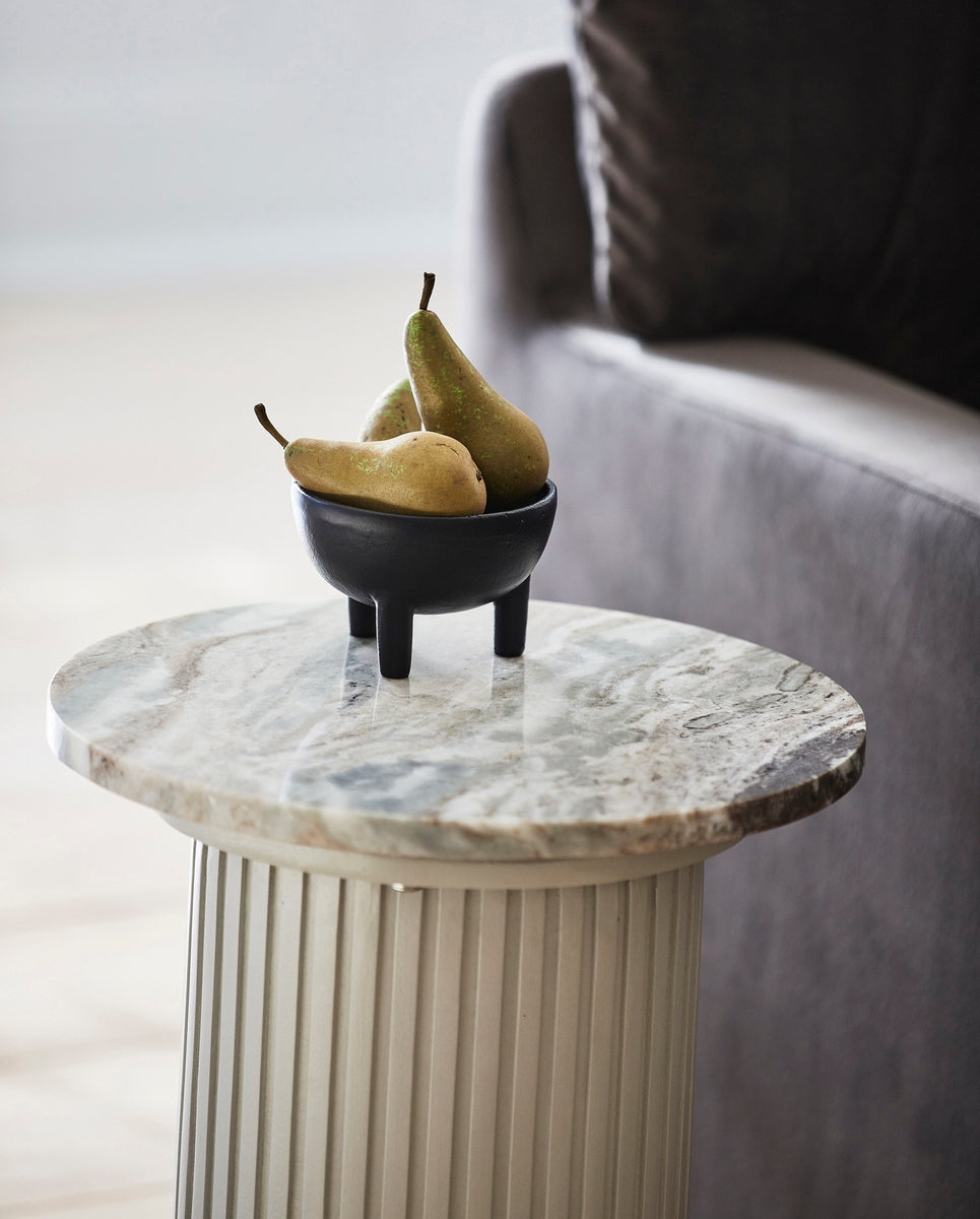ERIE round side table - ivory marble top | nordal.com