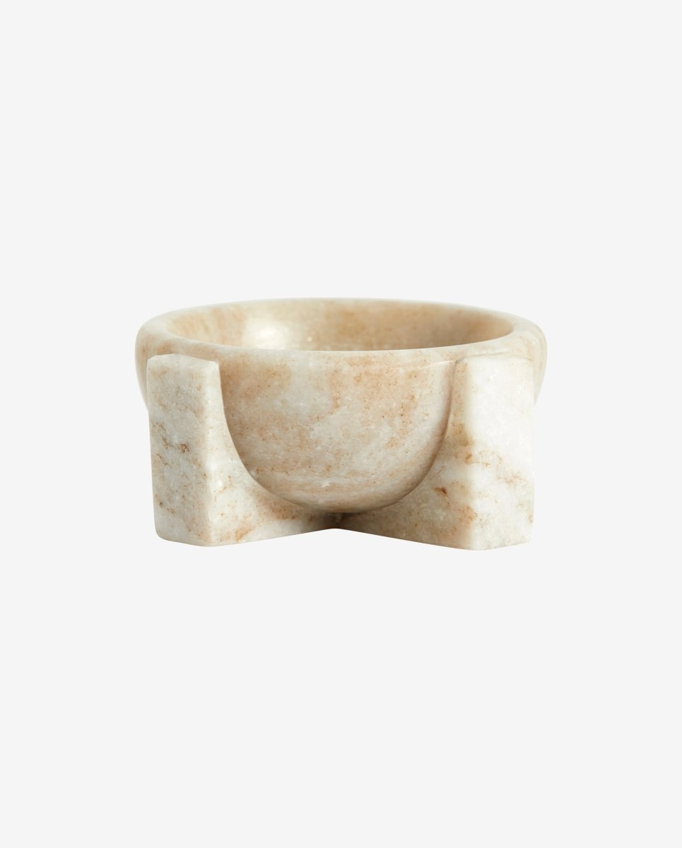 MERIAN salt dish, brown marble